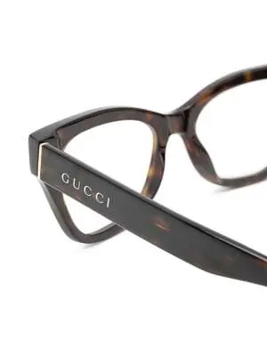 Gucci Tortoiseshell-effect Cat-eye Glasses