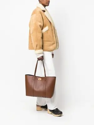 Mulberry Bayswater Grained Leather Tote Bag - Brown