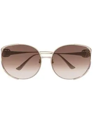 Gucci Interlocking G Oversized Sunglasses - Gold