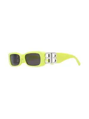 Balenciaga Rectangle-frame Sunglasses - Yellow
