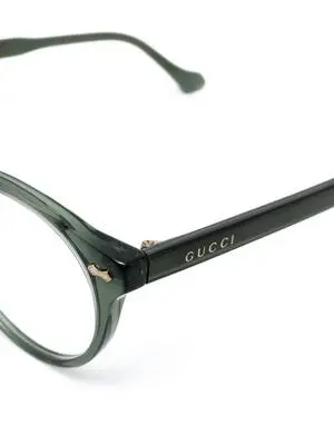 Gucci Round Frame Optical Glasses - Green