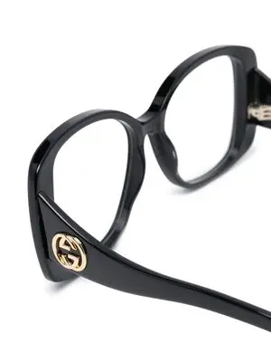 Gucci Oversize Square Frame Glasses - Black