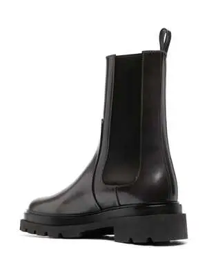 Santoni Patent-finish Chelsea Boots - Grey
