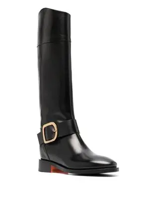 Santoni Buckle-detail Knee-length Boots