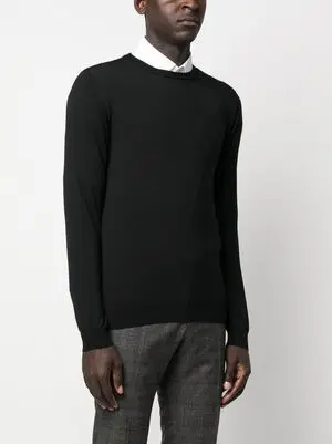 ZANONE Crew-neck Long-sleeve Jumper - Black