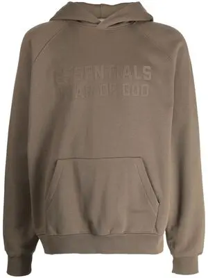 Fear Of God Logo-print Hoodie - Brown