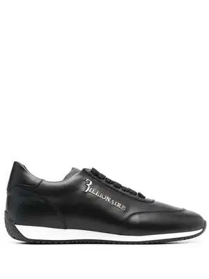 BILLIONAIRE Calf Leather Low-top Sneakers - Black