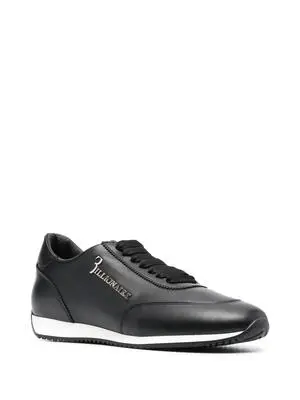BILLIONAIRE Calf Leather Low-top Sneakers - Black