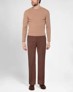 Valentino Garavani Straight Leg Virgin Wool Pants - Brown