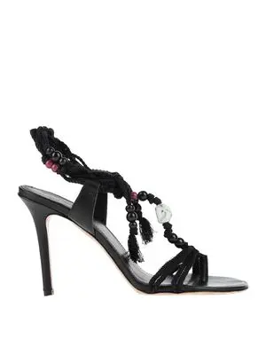 Isabel Marant Thong Sandal With Beads - Black