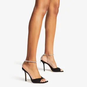JIMMY CHOO Saeda Sandal 100 - Black