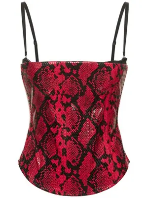 Miaou Chuck Faux Python Leather Corset