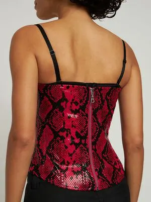 Miaou Chuck Faux Python Leather Corset