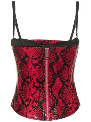 Miaou Chuck Faux Python Leather Corset