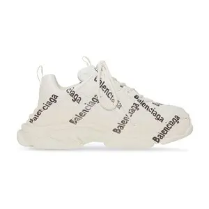 Balenciaga Triple S Logotype Sneakers - White_black