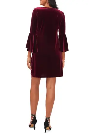 Chaus Velvet Bell Sleeve Dress