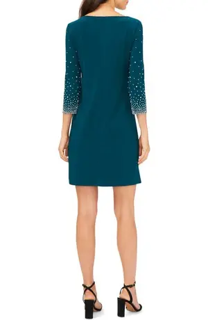 Chaus Beaded Sleeve Sheath Dress