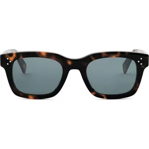 Celine 3 Dots Square Sunglasses - Dark Havana / Blue
