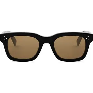 Celine 3 Dots Square Sunglasses - Shiny Black / Roviex