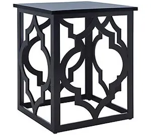 SAFAVIEH Milo Trellis Metallic Leaf End Table - One-color