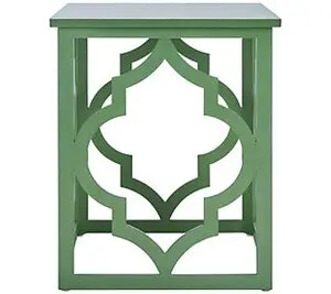 SAFAVIEH Milo Trellis Metallic Leaf End Table
