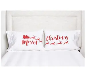 C&F HOME 20' X 30' Merry Christmas Pillowcase S Et