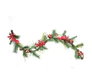 NORTHLIGHT Decorated Garland - One-color