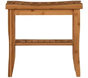 LINON Home Baxter Solid Bamboo Versatile Stool
