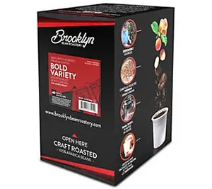 BROOKLYN BEAN ROASTERY Brooklyn Beans 40-count Bold Variety Pack Coffe E Pods
