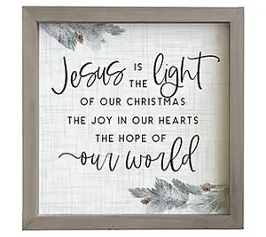 SINCERE SURROUNDINGS Jesus Is The Light Rustic Frame Sincere Surr Oundings - One-color