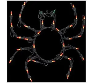 NORTHLIGHT 15' Lighted Spider Halloween Window Ecoration