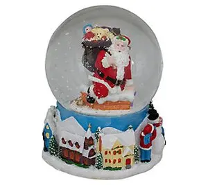 NORTHLIGHT 6.5' Santa Coming Down The Chimney S Ow Globe - One-color