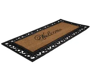 NORTHLIGHT Coir Rectangular 'welcome' Doormat 2 X 48