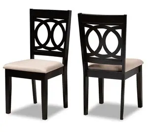 BAXTON STUDIO Lenoir Fabric Finished 2-piece Dining Chair Set - One-color