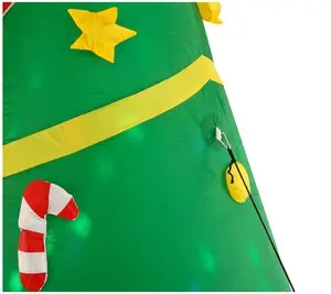 JOIEDOMI 8 Ft Christmas Tree With Light Inflata Ble