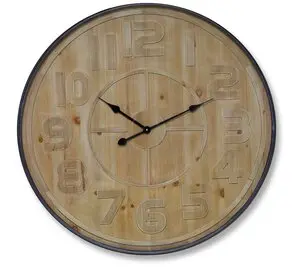 MELROSE International Wall Clock 31.5'diam Mdf/ Iron