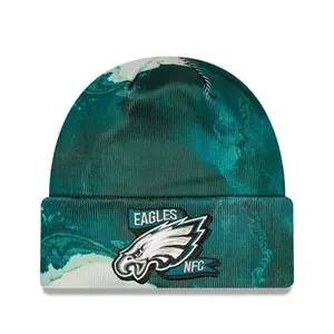 New Era Midnight Philadelphia Eagles 2022 Sideline Ink Dye Cuffed Knit Hat