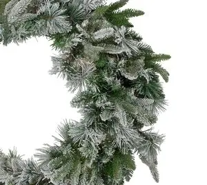 NORTHLIGHT Frosted Wreath W/pinecones