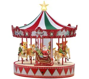 MR. CHRISTMAS 13' Vintage Carousel - One-color