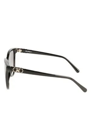 FERRAGAMO 57mm Gradient Cat Eye Sunglasses