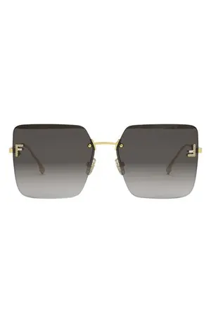 Fendi Fendi First Rimless Sunglasses Shiny Endura Gold Metal
