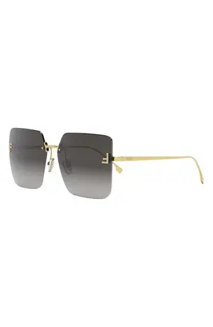Fendi First Rimless Sunglasses - Shiny Endura Gold Metal