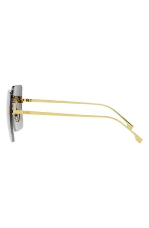 Fendi First Rimless Sunglasses - Shiny Endura Gold Metal