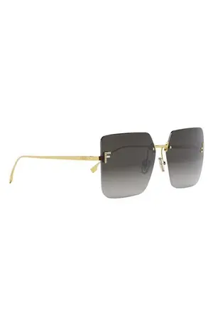 Fendi First Rimless Sunglasses - Shiny Endura Gold Metal