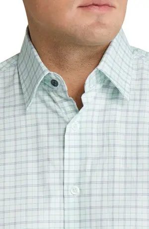 DUCHAMP Tailored Fit Plaid Dress Shirt