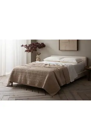 COYUCHI Organic Cotton Chambray Quilt - Hazel Chambray