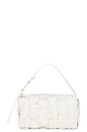 Bottega Veneta Brick Cassette Shoulder Bag In Ivory