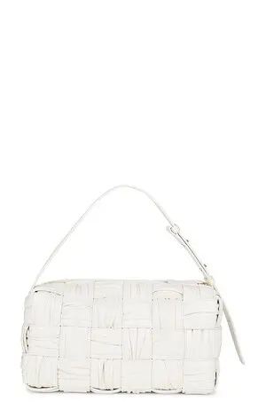 Bottega Veneta Brick Cassette Shoulder Bag In Ivory
