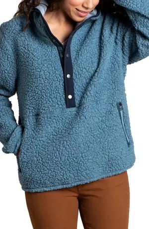 TOAD&CO Fleece Hoodie Glacier