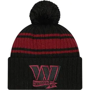 New Era Washington Commanders 2022 Sideline Cuffed Pom Knit Hat